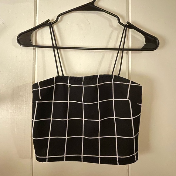 Handmade | Tops | Handmade Black And White Crop Top | Poshmark